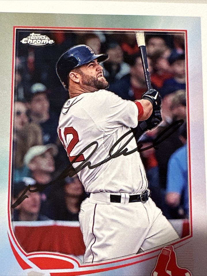 MIKE NAPOLI Signed Autograph 4.25x5.5 Boston Red Sox Promo Photo 2013 ...