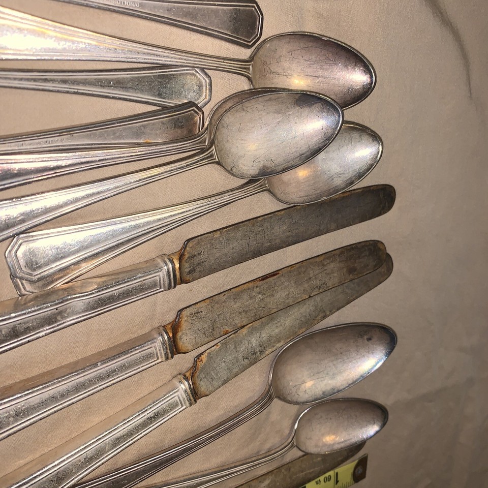 Silverware Set 1835 R Wallace Small 4.25 Nickel Silver 30 Pieces Pre ...