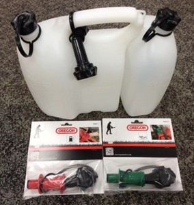 CLEAR PROFESSIONAL PETROL COMBI CAN 6 litres fuel & 3 litres oil with 2 ...