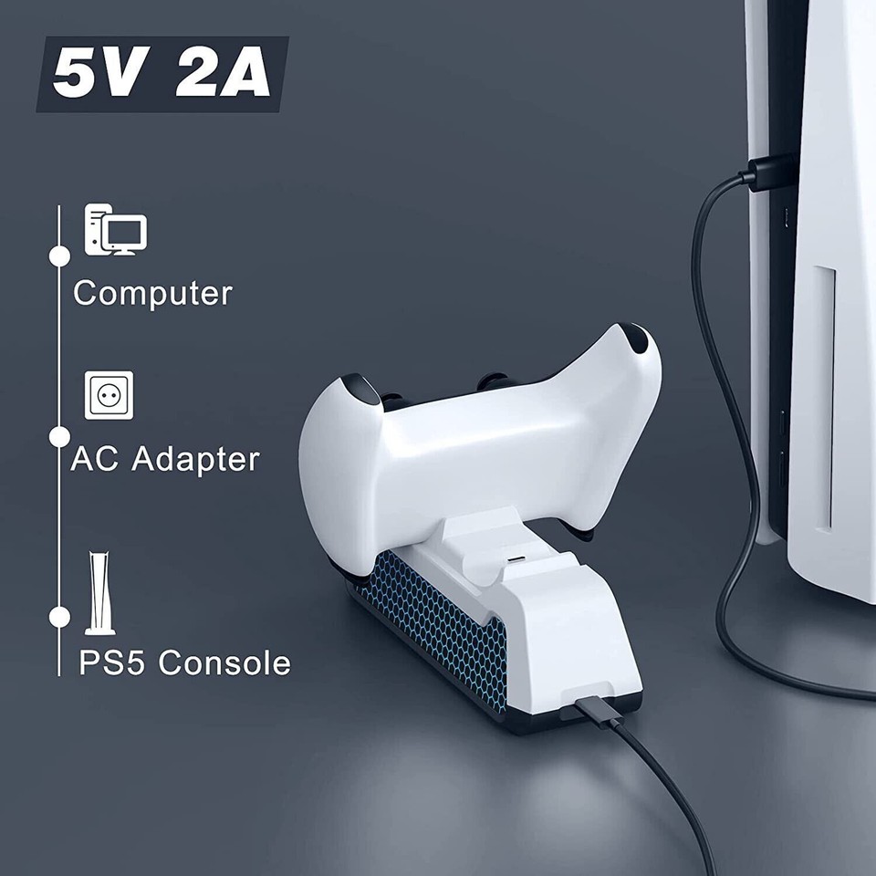PS5 Charging Station, PS5 Controller Charger Station with 2 Pack Fast ...