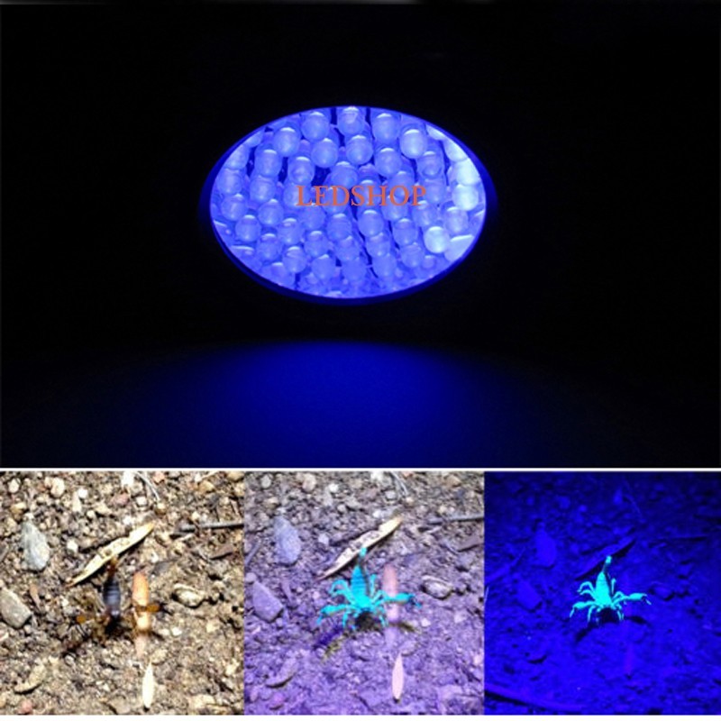 395nm 51LED UV Blacklight CSI Flashlight Torch Scorpion Hunter Finder ...