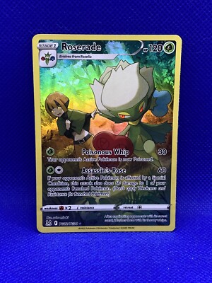 🔥2022 Pokémon TCG Roserade TG02/TG30 Lost Origin Trainer Gallery Ultra ...