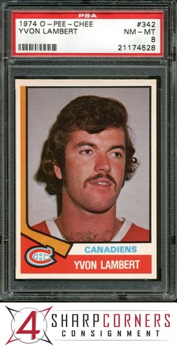 1974 O-PEE-CHEE #342 YVON LAMBERT RC CANADIENS PSA 8 | eBay