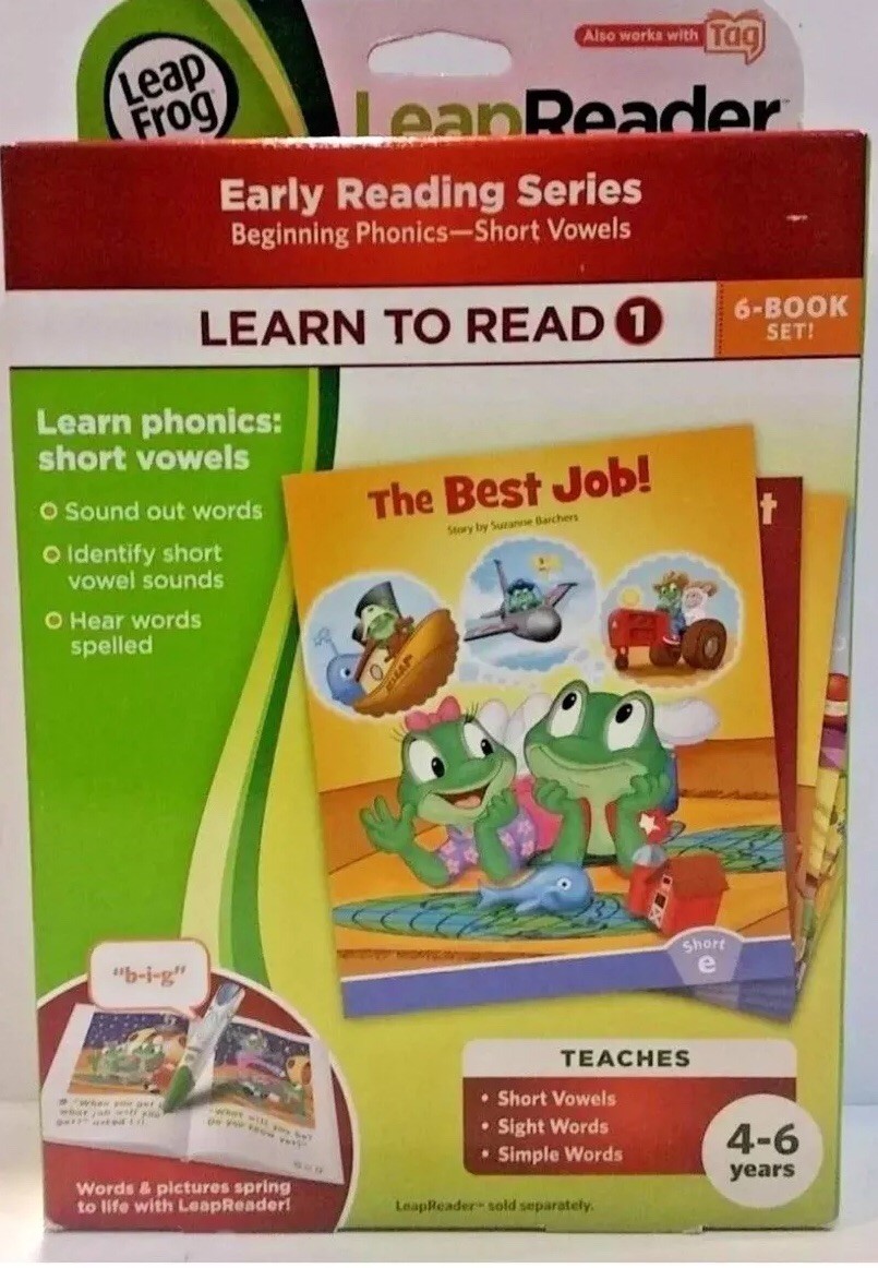 Leapfrog Tag Leap Reader Learn To Read Book Set 1: Short Vowels 6 Books ...