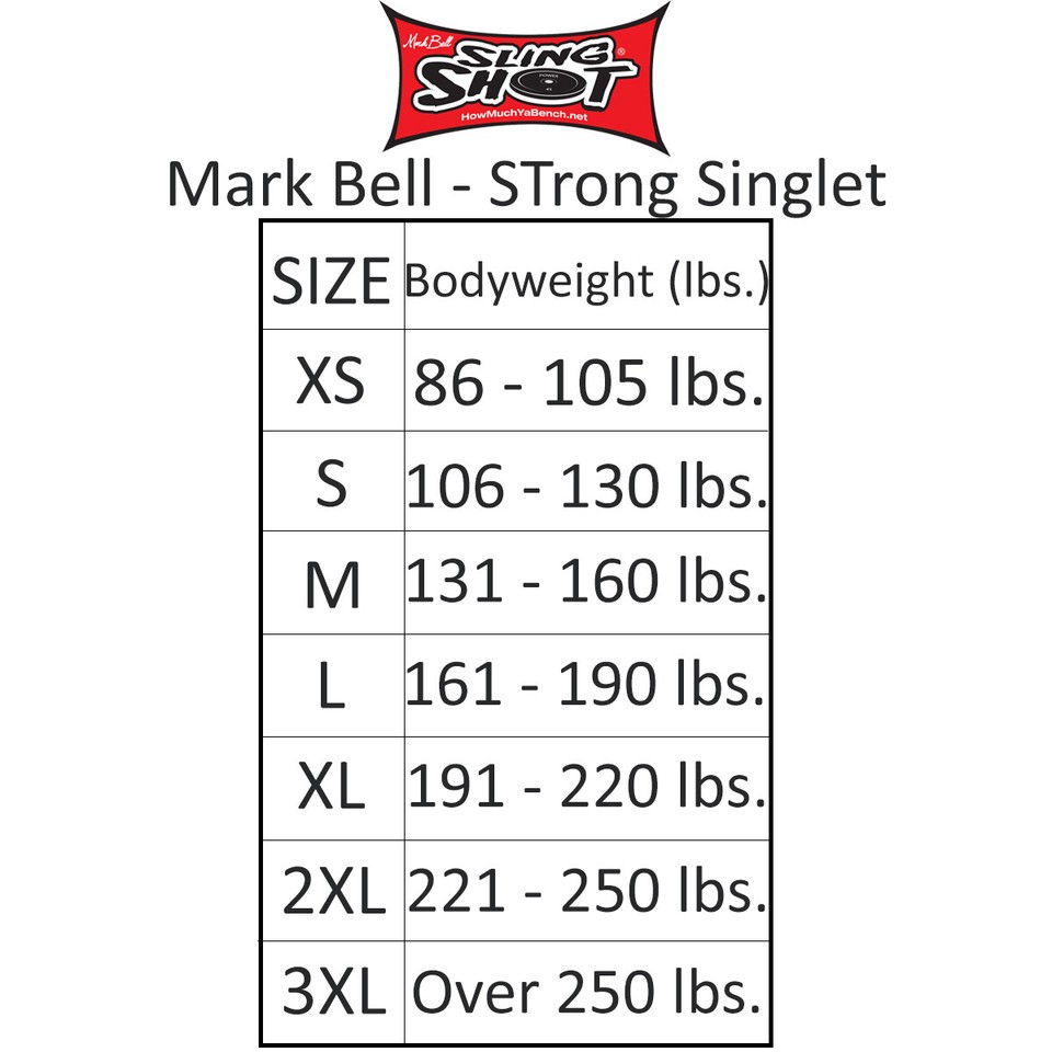 Sling Shot Signature STrong Powerlifting Singlet by Mark Bell - Black ...