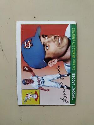 1955 Topps Baseball #61 Spook Jacobs Kansas City Athletics oc fair read ...