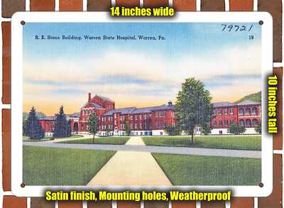Metal Sign - Pennsylvania Postcard - R. B. Stone Building, Warren State ...
