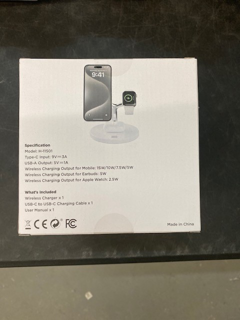 3-in-1 Wireless Charger- Uline H-11501 BRAND NEW- White | eBay