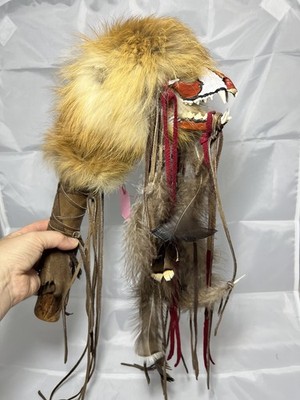 Vintage RARE Native American Ceremonial Medicine Stick Rattle One of a ...
