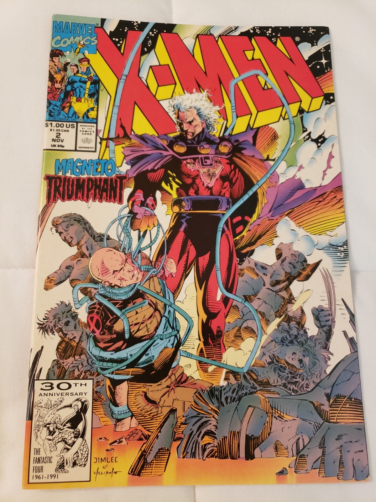 X-Men #2 November 1991 Jim Lee COVER NM-Mint Marvel Comics MAGNETO ...