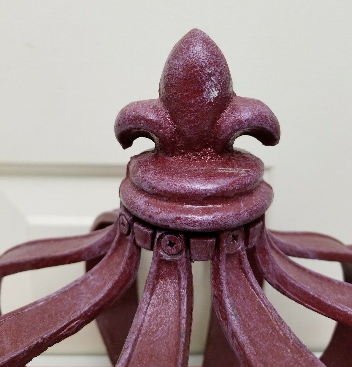 Vintage Cast Iron Crown Oxblood Red Decorative Interior Design Display ...