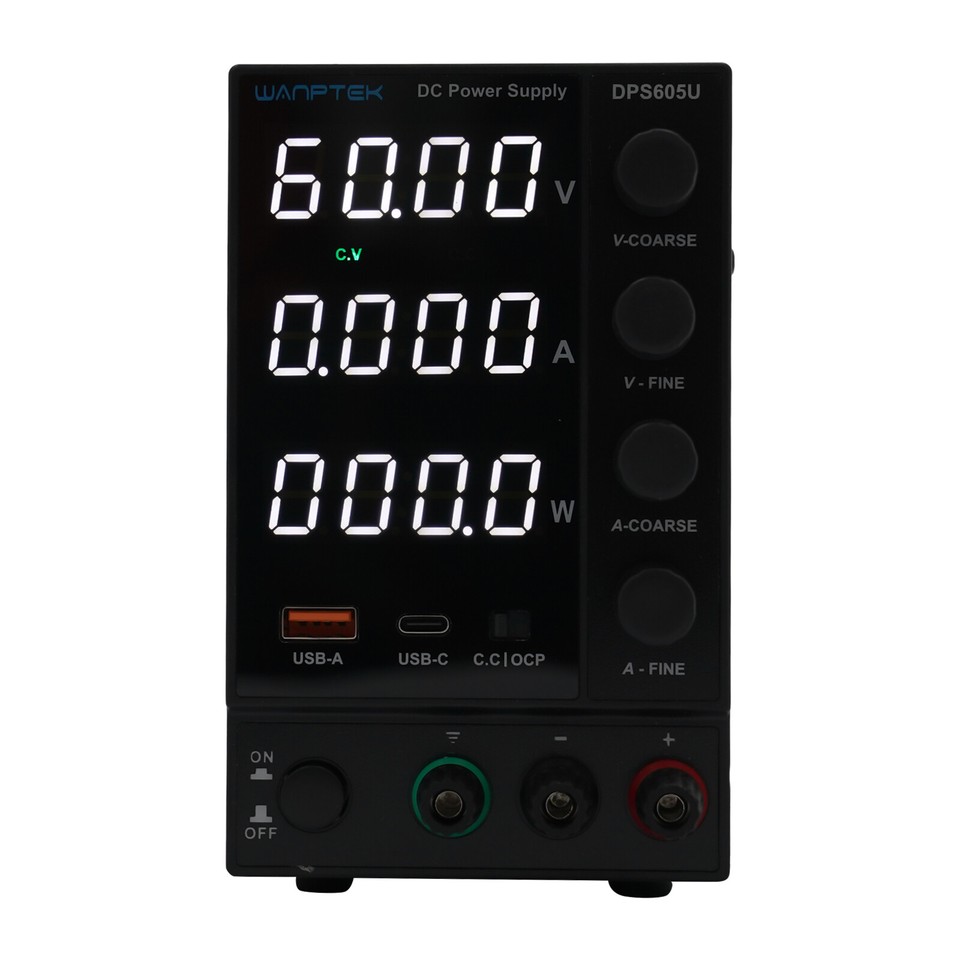 30V 60V 6A 5A WANPTEK Lab Adjustable Switch DC Power Supply Variable ...