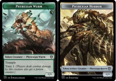 Phyrexian Wurm // Phyrexian Horror Double-sided Token x1 - Commander ...