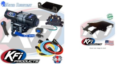 KFI 3000 LB Steel Cable Winch and Mount Kit Honda Rincon 650 680 2003 ...