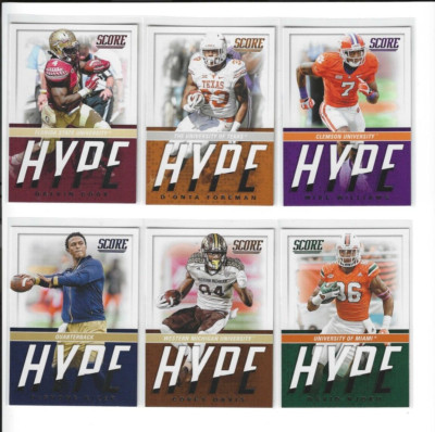 2017 Score Football Hype Inserts - COMPLETE YOUR SET - Pick Your ...
