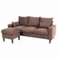 L Shaped Couch Reversible Sectional Fabric Sofa Set Convertible Sofa ...