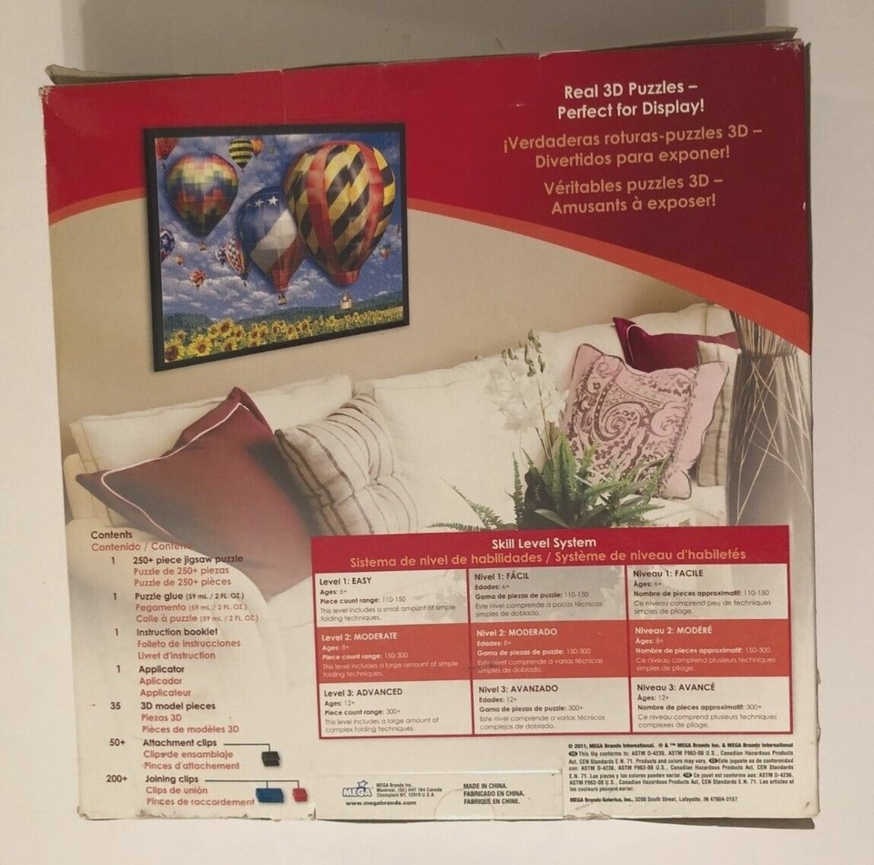 MEGA 2011 Puzzles Hot Air Balloons 3D Breakthrough Puzzle New | eBay