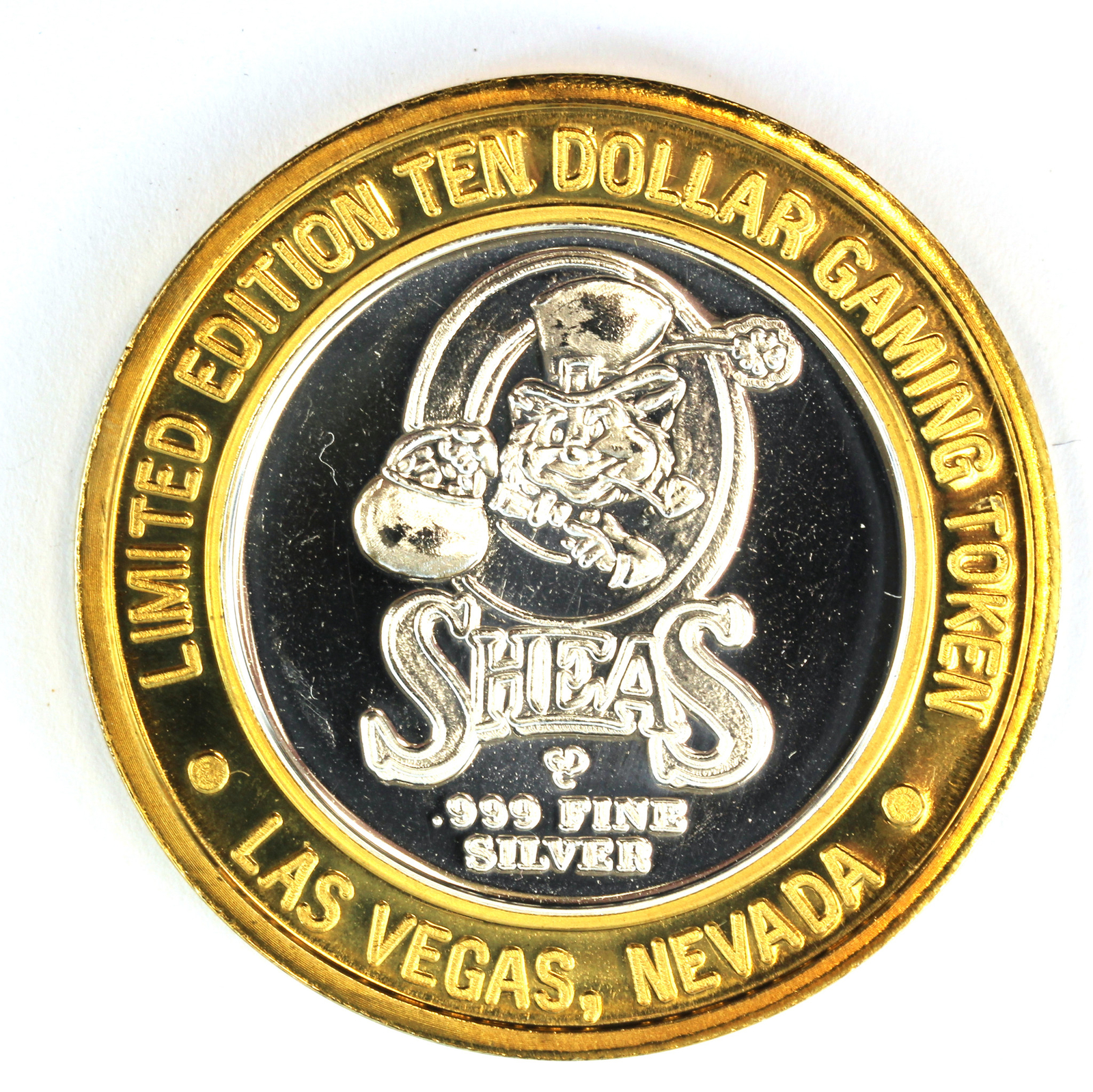 Limited Edition Ten Dollar Gaming Token - O'SHEAS 1/2 oz .999 Fine ...