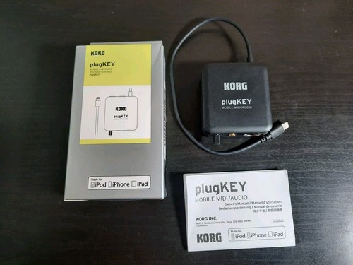 Korg Plugkey - Black - Mobile MIDI/Audio Lightning Interface for iOS ...
