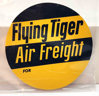Round Flying Tiger Air Freight 4 7/8", 12cm Round Sticker, Unused, Nice ...