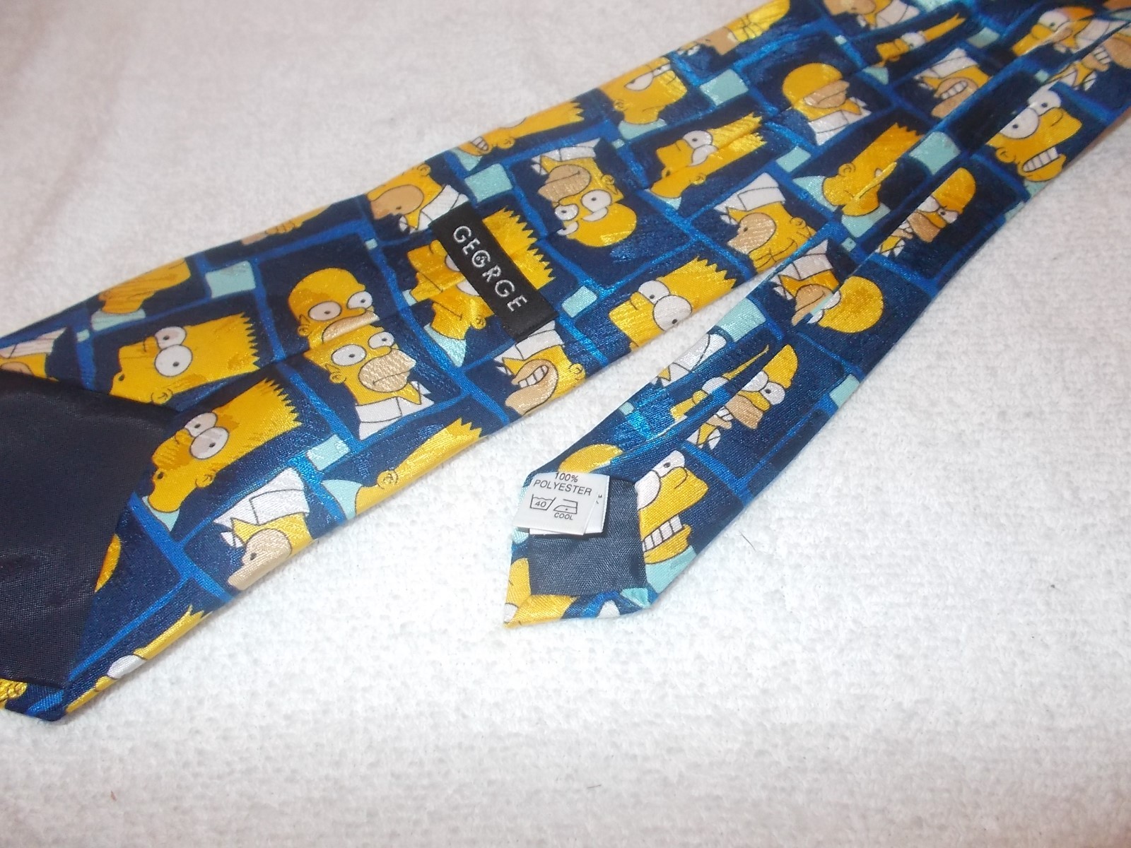 Tie Novelty Cartoon The Simpsons Homer and Bart pulling Faces Repeat ...