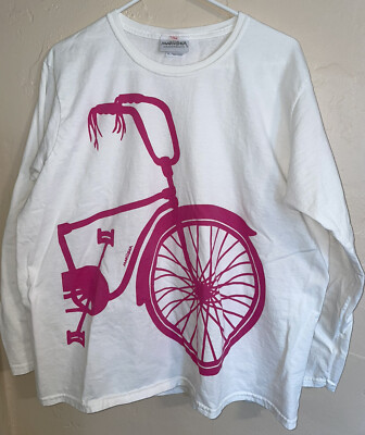 Marushka Handprints Sz. XL Bicycle Art Long Sleeve Cotton Tee Shirt ...