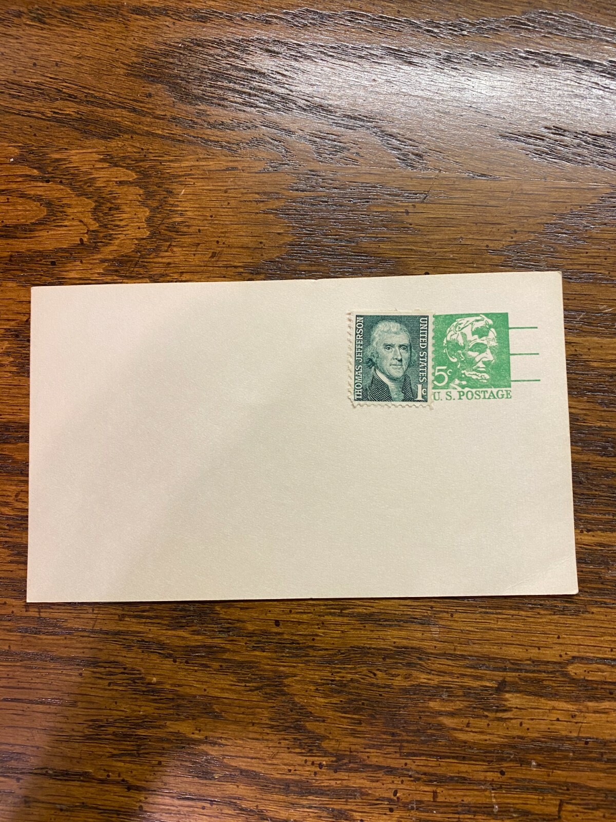 One Abraham Lincoln 5 cent Postcard and One Thomas Jefferson 1 cent ...