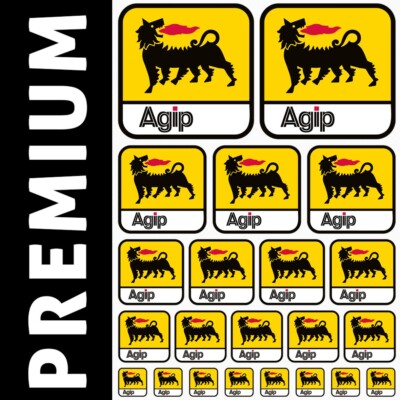 AGIP - KIT Decals Stickers Sponsors Car Bike Motorcycle Motocross MX ...