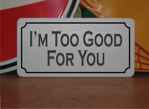 I'm Too Good for You Metal Sign | eBay