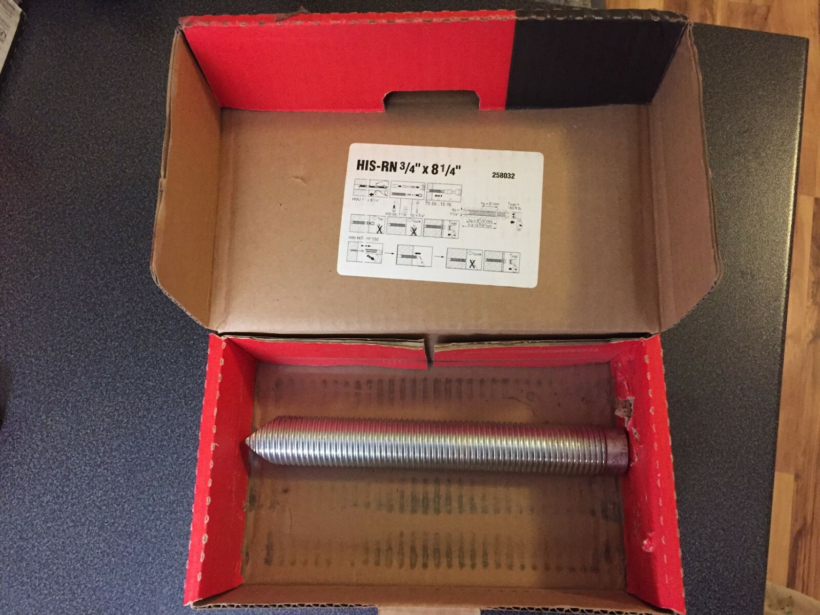 HIlti 258032 Int thrd inserts HIS-R 3/4" -1/4" anchor systems for sale ...