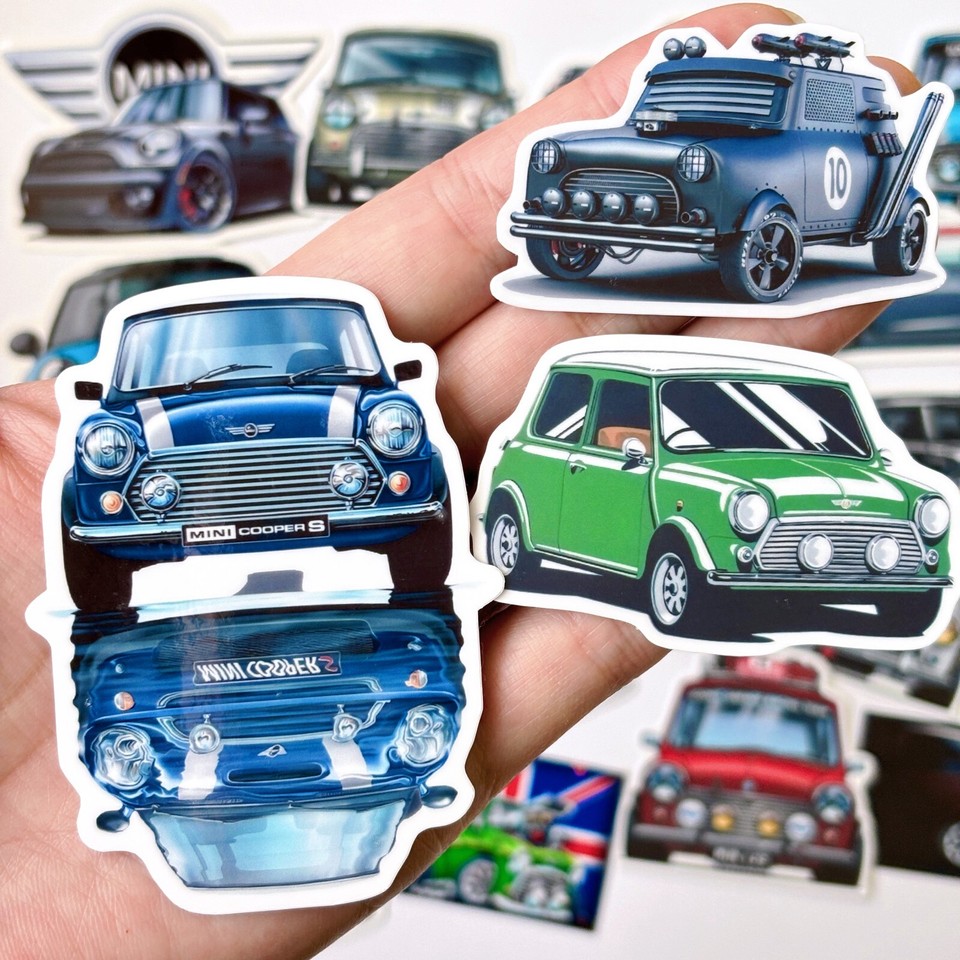 Classic Icon Mini Cooper Rover Austin mini, classic mini vinyl stickers ...
