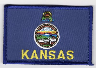 Kansas Flag Patch Embroidered Iron On Applique | eBay