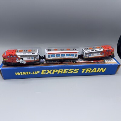 Schylling Wind-up Express Train Tin Litho Toy in Box Set Of 2 | eBay