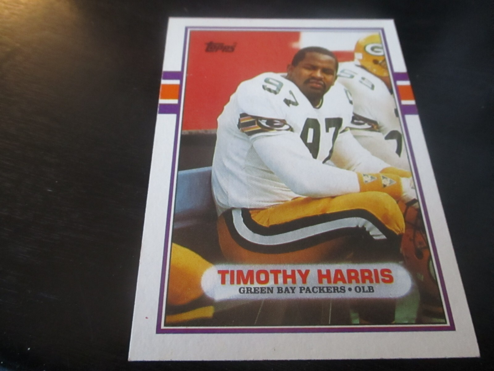 timothy harris (green bay packers - lb) 1989 topps card #374 mint ...