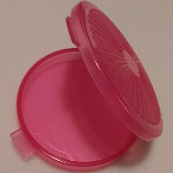 NEW Tupperware Mini Round Purse Size Travel Pill Box in PINK | eBay