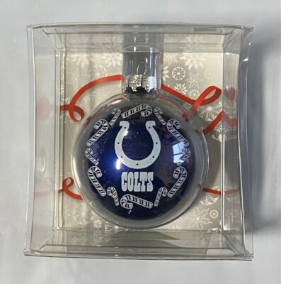 Indianapolis Colts Christmas Tree Holiday Ornament - Candy Cane Logo ...