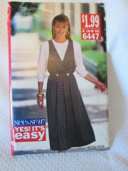 Butterick See and Sew 6447 Size A (6-8-10) Uncut Pattern Jumper ...