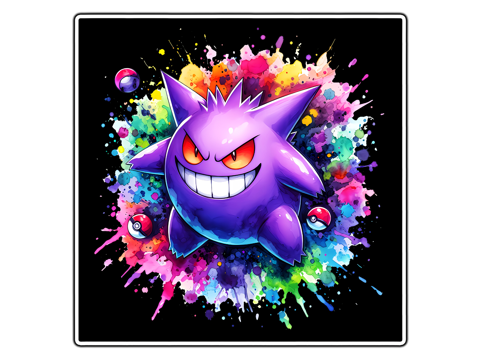 Gengar Paint Splash #2 Waterproof Vinyl Sticker Decal Die-Cut | eBay