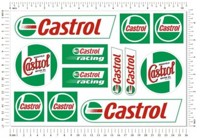 Castrol Oils Honda Racing Sponsor Motorcycle Car Decals Laminated ...