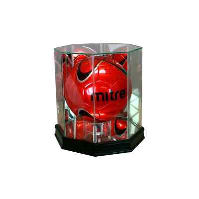 Soccer Ball Display Case - UV Protected Glass Football Display Showcase ...