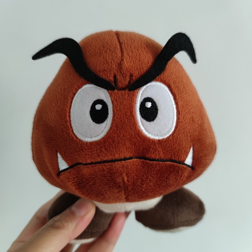 Super Mario Bros Goomba Plush toy Stuffed Animal Soft Figure Doll 5"new ...