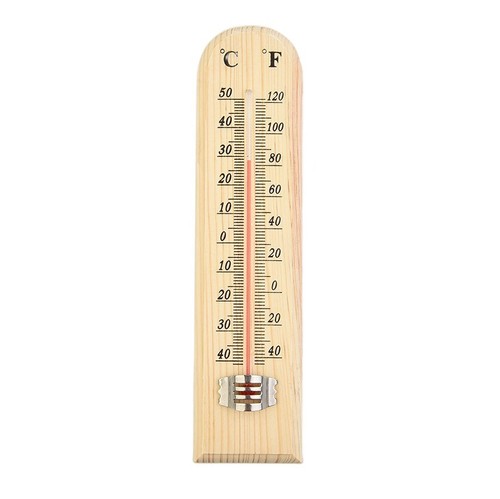 Wall Thermometer Traditional Wooden Patio Shed Temperature Thermometer ...
