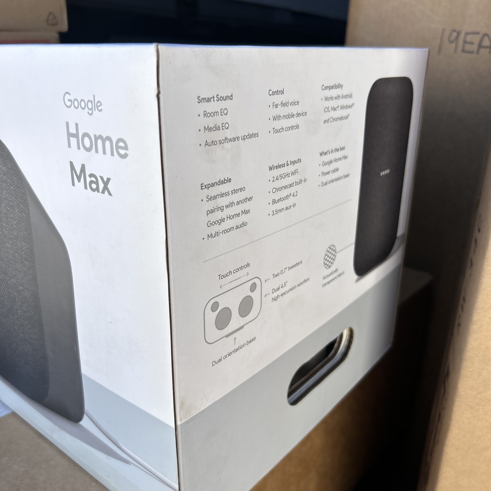 Google Home Max Smart Assistant - Chalk for sale online | eBay