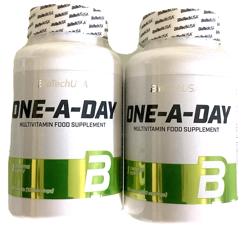 (69,80€/kg)BioTech USA One A Day 2 Dosen mit je 100 Tabletten(Gesamt ...
