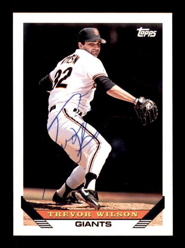 1993 Topps - Trevor Wilson - On Card Autograph | eBay
