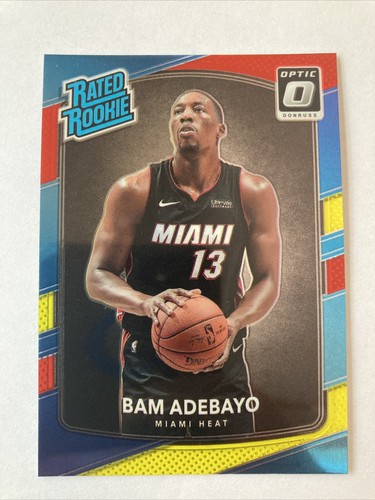 2017-18 Optic Bam Adebayo Rated Rookie Red Yellow #187 Miami Heat RC | eBay
