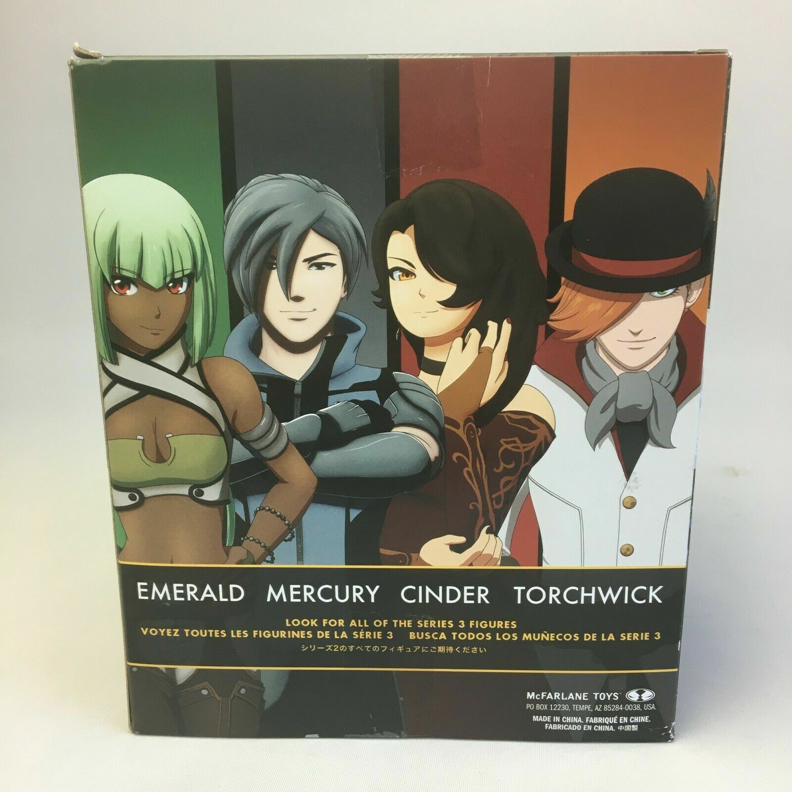 RWBY Series 3 Action Figures Villains Full Set Cinder Emerald Mercury ...