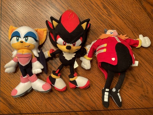 Sonic The Hedgehog Sonic X Plush Set- Shadow, Dr. Eggman, & Rogue The ...