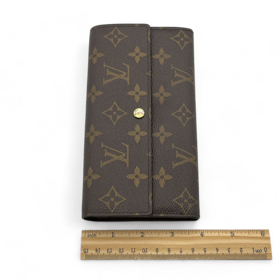 Louis Vuitton Monogram Portefeiulle Sarah Long Wallet | eBay