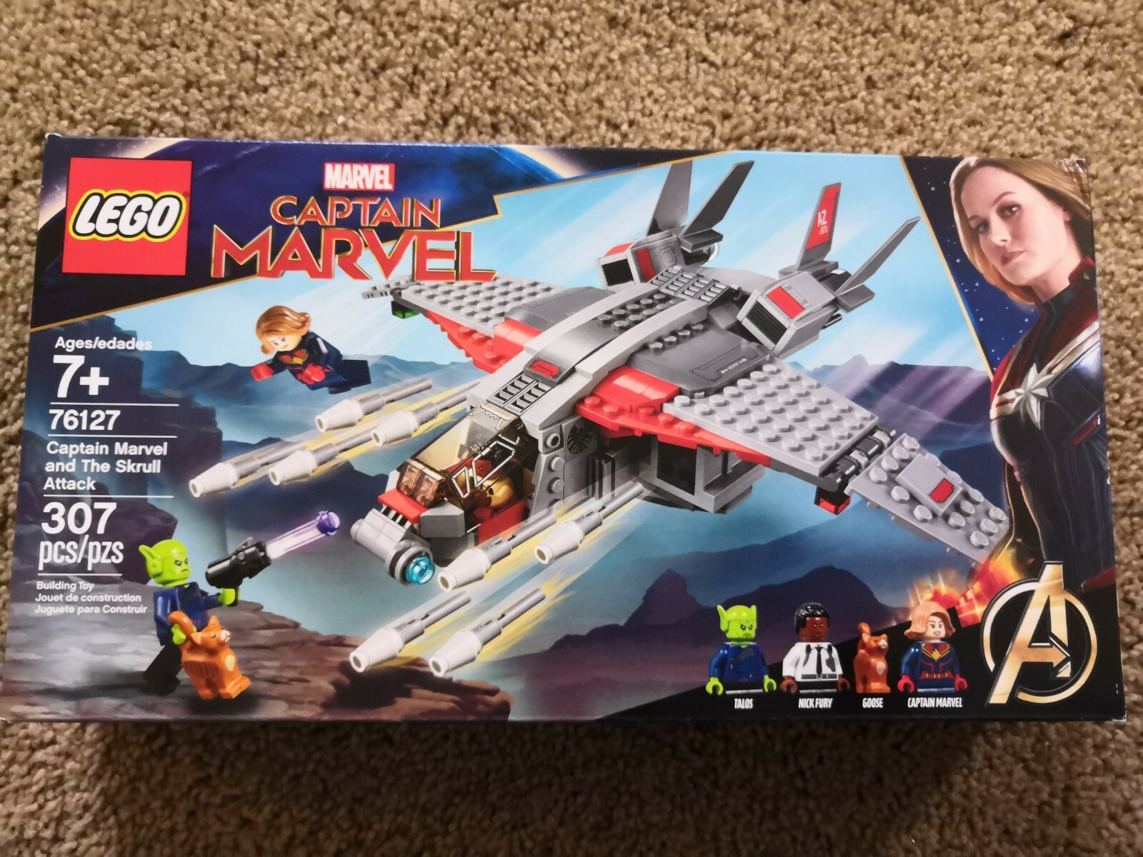Lego 76127 Marvel Captain Marvel And The Skrull Attack 307 Pieces NEW ...